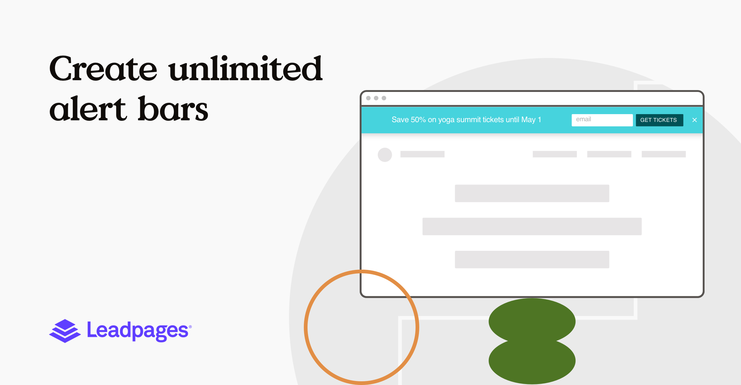 Alert Bars | Leadpages | Get Online & Grow